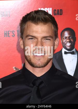 Alan Ritchson attending the premiere of 'The Wedding Ringer' Stock ...