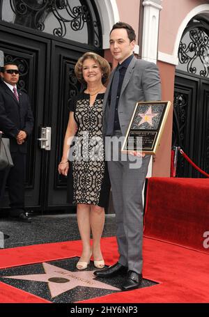 Jim Parsons, mom Judy Parsons as Jim Parsons Honored With A Star On The ...