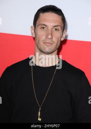 Josh Hansen at the Gunman Premiere at the Regal Theatre in Los Angeles ...