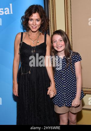 Anna Friel & Gracie Ellen Mary Friel attending the NBCUniversal Summer ...