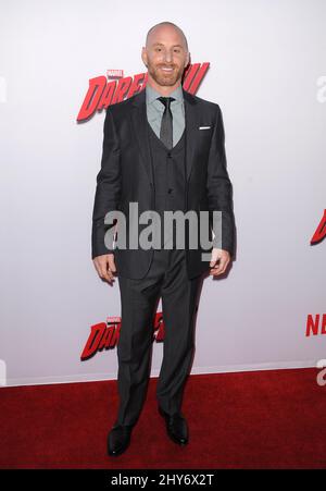 Matt Gerald attending the 'Daredevil' premiere in Los Angeles Stock ...