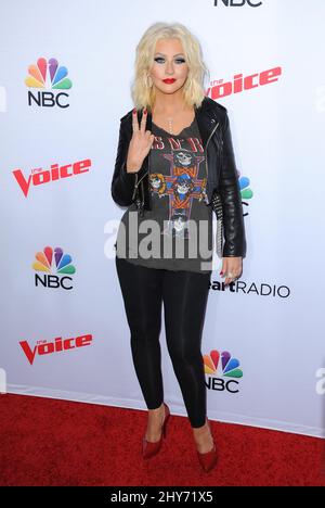 Christina Aguilera attending "The Voice" Season 8 Red Carpet Event held ...