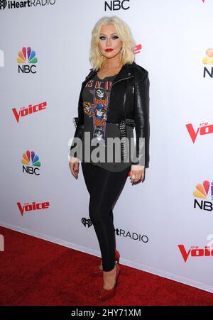 Christina Aguilera attending "The Voice" Season 8 Red Carpet Event held ...