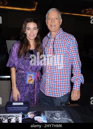 Amelia Heinle and Richard Chamberlain attending the Hollywood Show 2015 ...