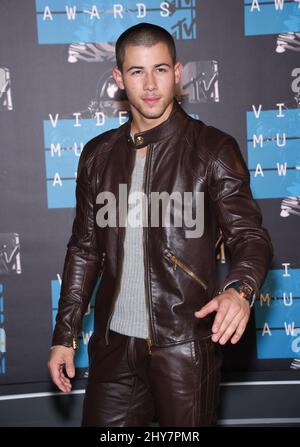 Nick Jonas arrives at the 2015 MTV Video Music Awards held at the ...