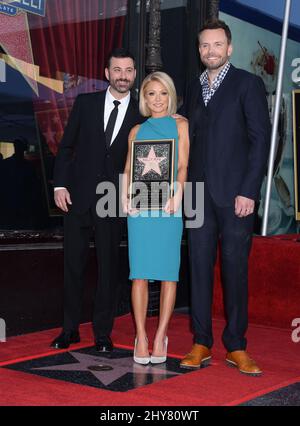 Jimmy Kimmel & Kelly Ripa attends the Kelly Ripa Hollywood Walk of Fame ...