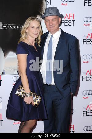 Mike O'Malley, Lisa O'Malley attending the premiere of Concussion as ...