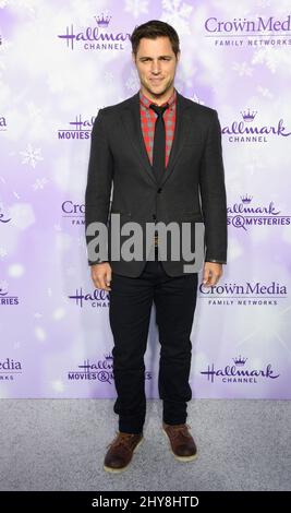 Sam Page arriving to the Hallmark Channel and Hallmark Movies ...
