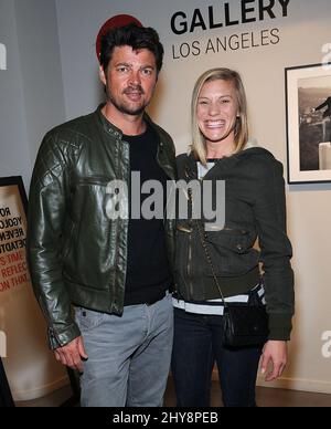 Karl Urban & Katee Sackhoff attending Billy Zane & Dennys Ilic Opening ...