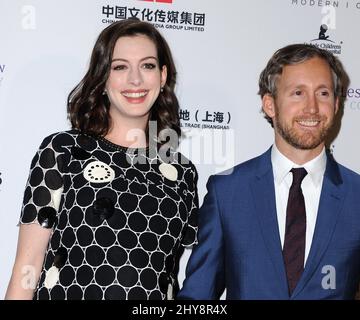 Anne Hathaway, Adam Shulman attending the LA Art Show 2016 Opening ...