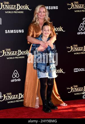 Elisabeth Rohm and daughter Easton attending the premiere of 'The ...