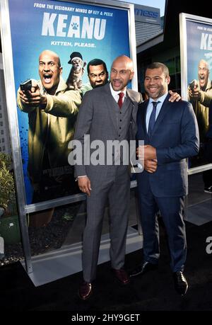 (L-R) Keegan-Michael Key and Jordan Peele arrives at the 2015 Creative ...