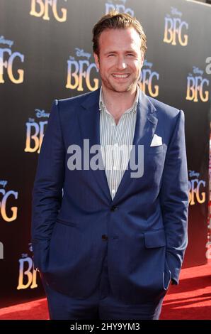Rafe Spall attending the premiere of 'The BFG' in Los Angeles Stock ...