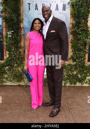 Cookie Johnson and Magic Johnson attending the world premiere of The ...