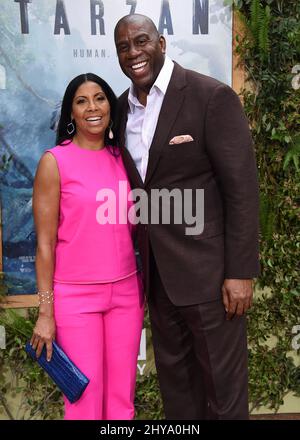 Magic Johnson & Cookie Johnson attending the world premiere of The ...