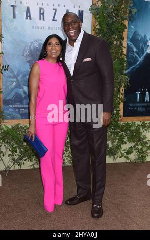 Cookie Johnson and Magic Johnson attending the world premiere of The ...
