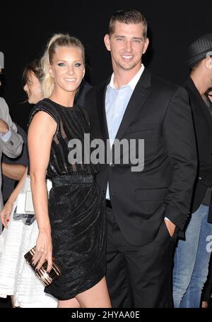Heather Morris, Taylor Hubbell attending the "War Dogs" Los Angeles ...
