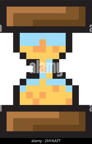 time sandglass hourglass game pixel art vector illustration Stock ...