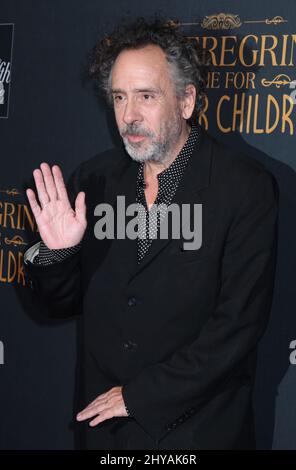 Tim Burton attending the New York premiere of 'Miss Peregrine's Home ...