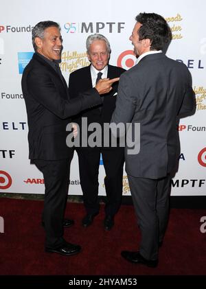 George Clooney, Michael Douglas, Hugh Jackman attending the "Hollywood ...