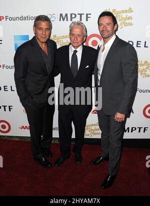 George Clooney, Michael Douglas, Hugh Jackman attending the "Hollywood ...