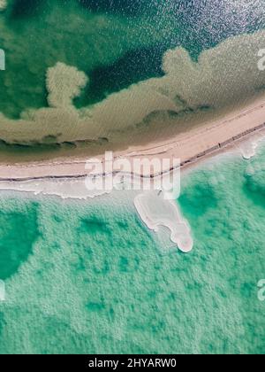 Top view shot of the Dead sea Stock Photo - Alamy