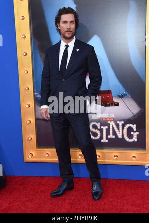 Matthew McConaughey attending the premiere of 'Sing' at the Princess of ...