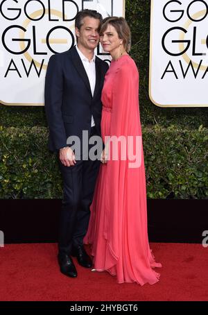 Timothy Olyphant and Alexis Knief attending the 74th Annual Golden ...