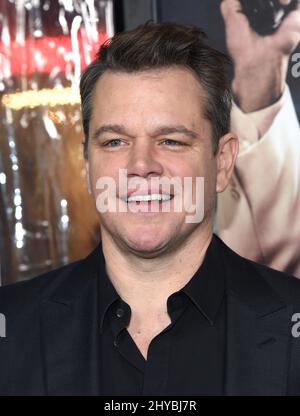 Matt Damon arrives for the world premiere of "Air" at the Paramount ...