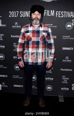 Nick Offerman attends the "The little hours" premiere at Sundance Film ...