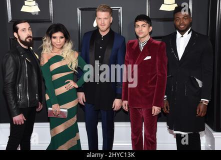 Pentatonix attending the 59th Annual Grammy Awards in Los Angeles Stock ...