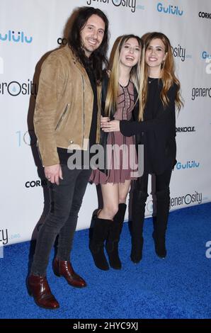 (L-R) Ryan Edgar, Jaslyn Edgar and Nikki Edgar arrives at A Night Of ...