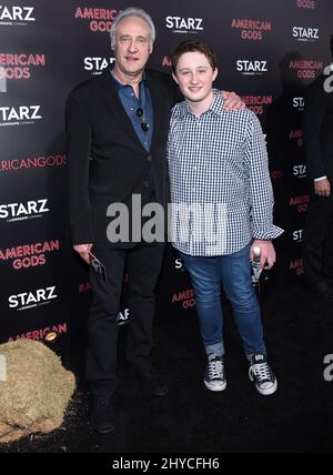 Brent Spiner and Jackson Spiner arriving to the "American Gods ...