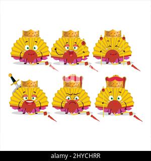 Queen and her magic clothes cartoon of yellow chinese traditional ...
