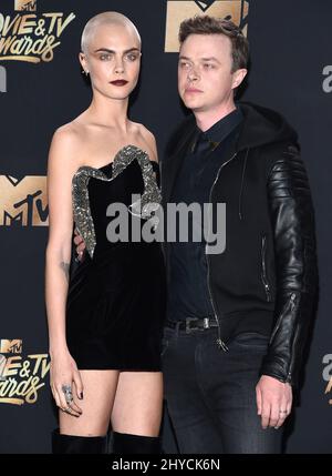 Cara Delevingne and Dane DeHaan arriving for the 2017 MTV Movie and TV ...