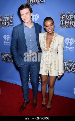 Nick Robinson and Amandla Stenberg attending the "Everything ...