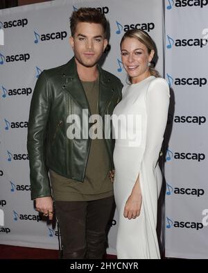 Adam Lambert, LeAnn Rimes arriving at the ASCAP Pop Music Awards held ...