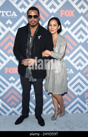 Terrence Howard and Miranda Pak attend the premiere of Peacock's "Fight ...