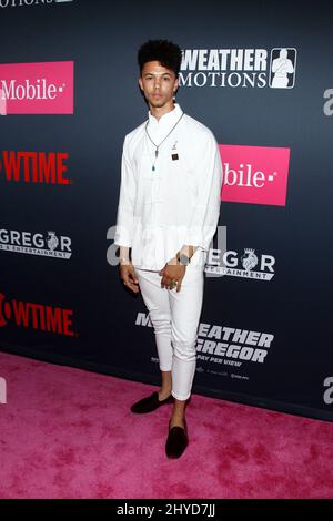 Dominique Columbus arriving for Showtime's Mayweather vs. McGregor Pre ...