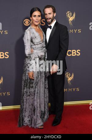 Joseph Fiennes and Maria Fiennes attending the 69th Emmy Awards held at ...