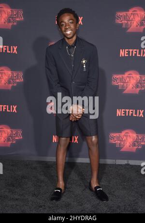 Caleb McLaughlin attending Netflix's Stranger Things 2 Premiere Event Stock Photo - Alamy