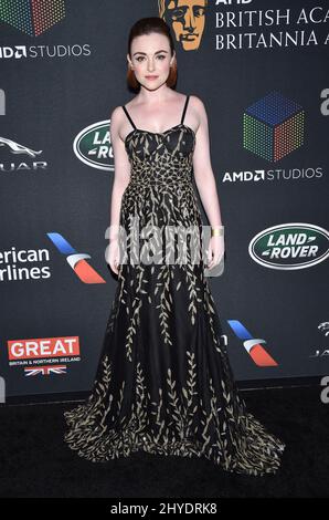 Cassie Compton attending the 2017 AMD British Academy Britannia Awards ...