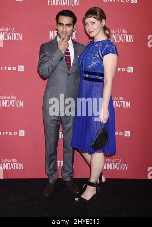 Emily V. Gordon and Kumail Nanjiani attend the THR x Spotify Nominees ...