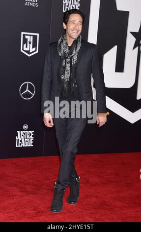 Adrien Brody attending the world premiere of Justice League held at the ...