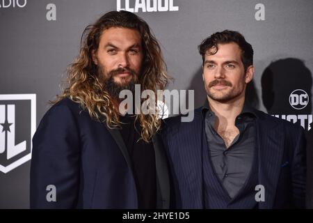 Henry Cavill and Jason Momoa attending the world premiere of Justice ...