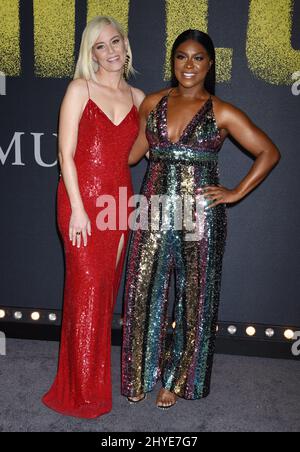 Elizabeth Banks and Ester Dean attending the Pitch Perfect 3 World ...