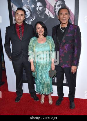 Wes Studi, Maura Dhu Studi and Kholan Studi at the premiere of ...
