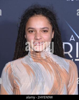Sasha Lane arrives at the world premiere of "A Wrinkle in Time" at the ...