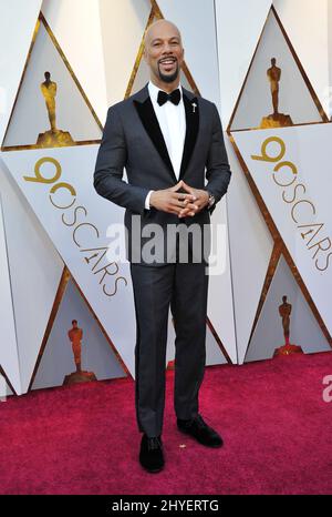 Common arriving at the 90th Academy Awards in Los Angeles, California ...