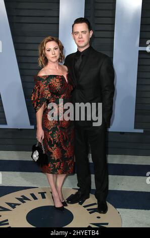 Colin Hanks and Samantha Bryant attending the Vanity Fair Oscar Party ...